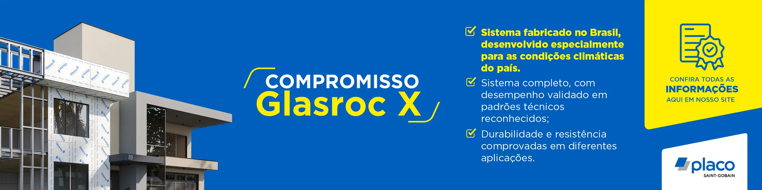 Sistema Glasroc X Pro | Placo do Brasil