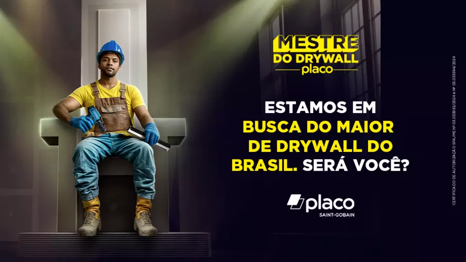Mestre do Drywall Placo: movimentando a construção a seco | Placo do Brasil